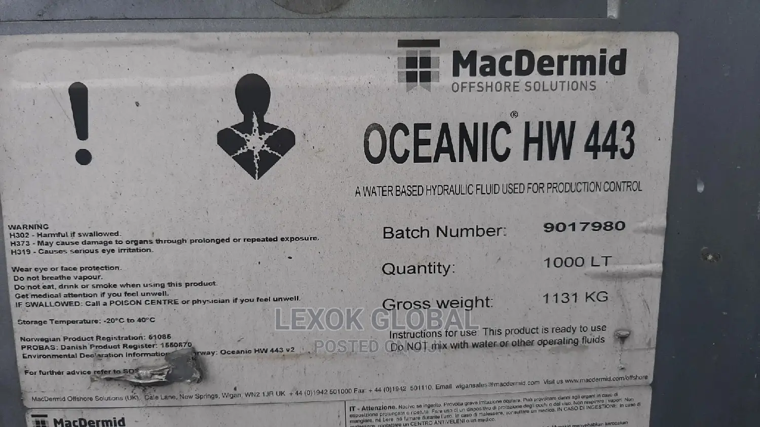 Oceanic HW 443 (1000lt) in Obio-Akpor - Manufacturing Services, Lexok Global | Jiji.ng