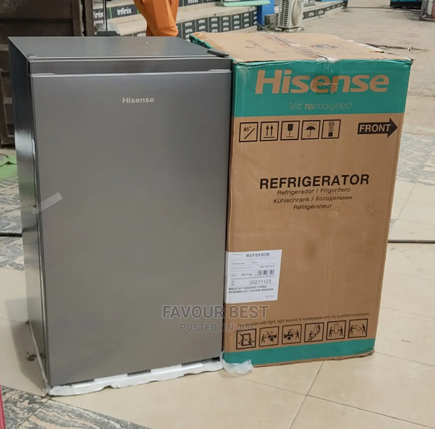 New Hisense 90ltr Single Door Fridge (REF-093DR) Warranty in Ojo ...