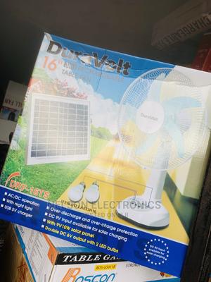 Duravolt Rechargeable Table Fan With Solar Panel and 2 Bulb in Ikeja ...