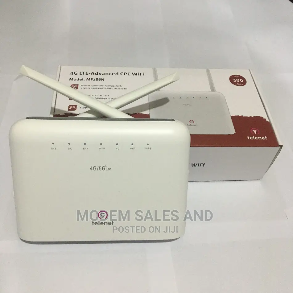 Telenet 4g/5g 300mbp Universal Router+5000mah Bat3+4LAN Port in Ikeja ...