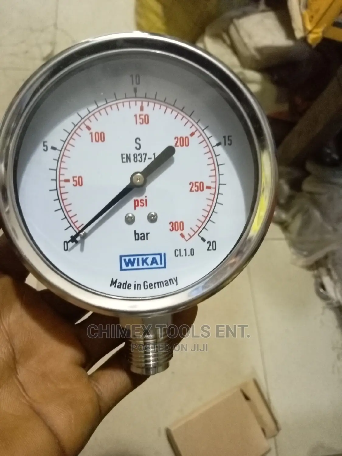 Pressure Gauge Wika 0: 20bar Gauge for sale - CHIMEX TOOLS ENT. Price ...